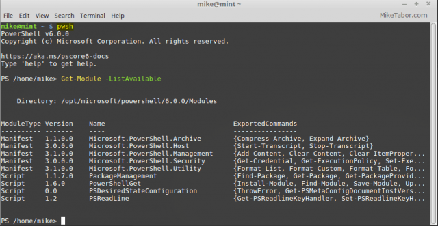 Install PowerShell on Linux Mint - Mike Tabor