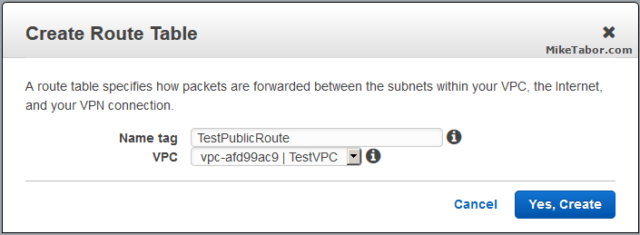 Create a custom VPC with private and public subnets on AWS - Mike Tabor