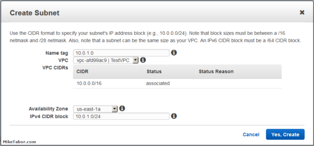 Create a custom VPC with private and public subnets on AWS - Mike Tabor