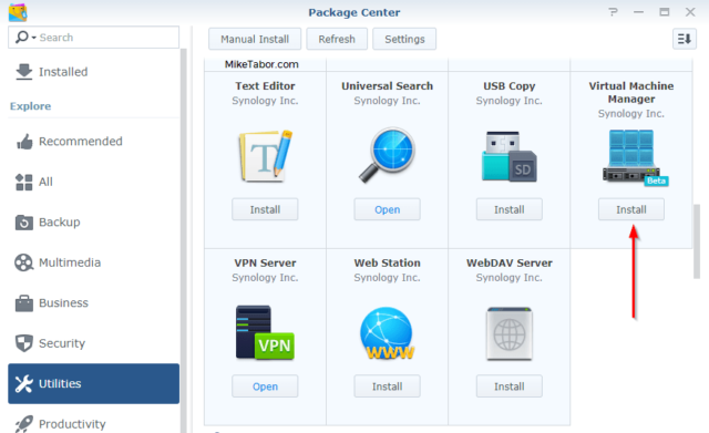 How to create a virtual machine on a Synology NAS - Mike Tabor