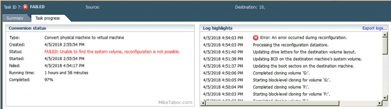How-to fix VMware Converter error FAILED: Unable to find the system ... How-to fix VMware Converter error FAILED: Unable to find the system ...
