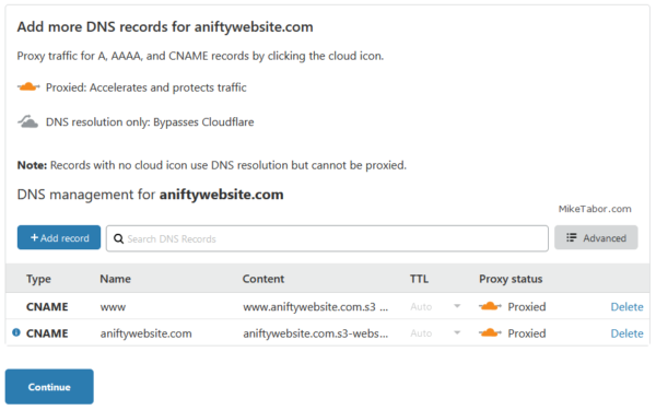 How to host a static website using AWS S3 and Cloudflare - Mike Tabor