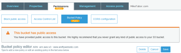 How to host a static website using AWS S3 and Cloudflare - Mike Tabor