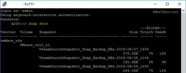 How to manually delete NetApp SnapMirror snapshots - Mike Tabor