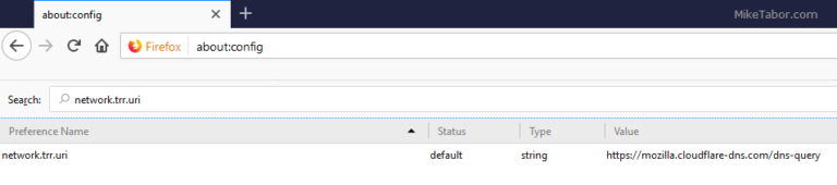 Enable DNS over HTTPS and Encrypted SNI in Firefox - Mike Tabor